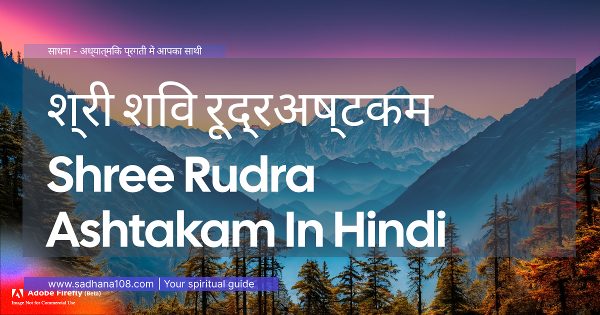 श्री शिव रूद्रअष्टकम Shree Rudra Ashtakam In Hindi | Sadhana 108